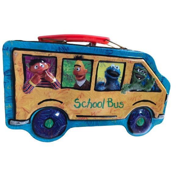 A.S.C. EAGAN | Toys | Sesame Street Workshop School Bus Elmo Tin 202 ...